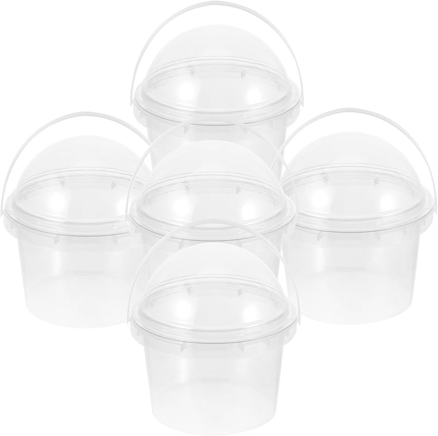 Generic 5Pcs Plastic Food Storage Bucket Lids With Handles For Snacks Popcorn Ice Cream | Best ...